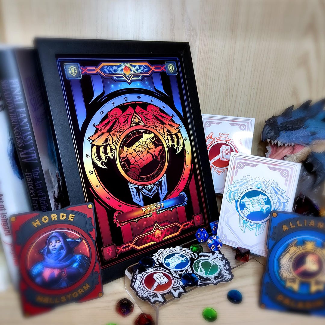 World of Warcraft - Gift Set | Choose Your Class - Print & Stickers - Etsy