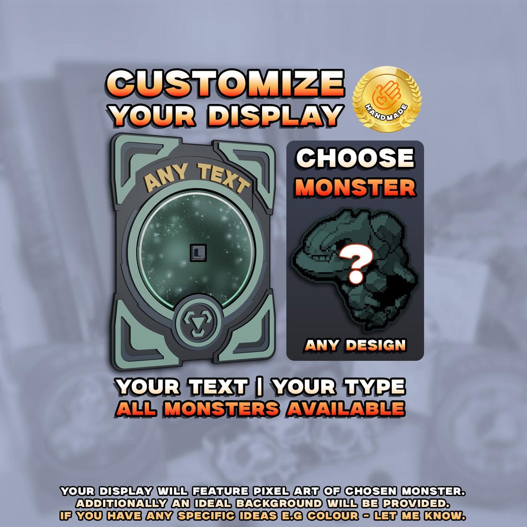 Custom Anime Metal Monster Gamer Plaque | Old School Magnetic Wall 3D ...