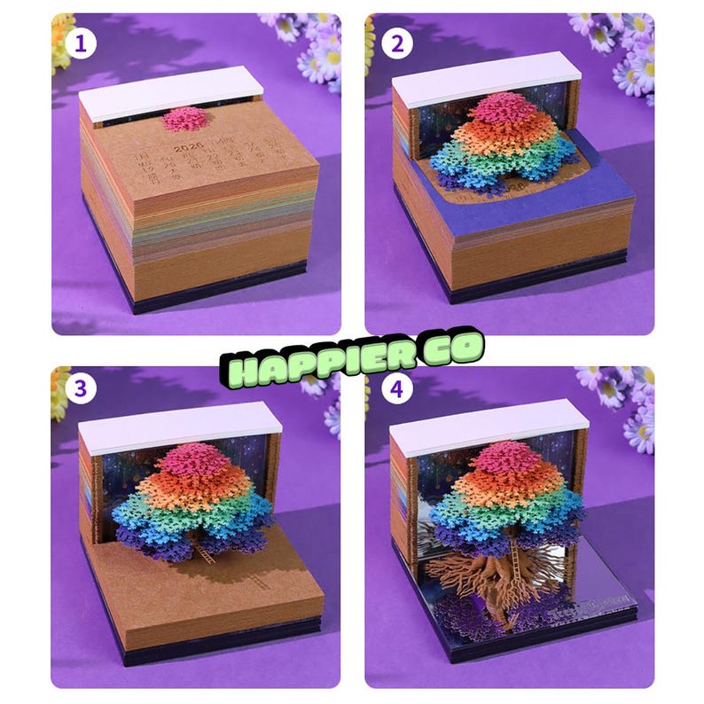 2026 3D Chakra Tree Paper Calendar Peel Away With Lights! - Etsy