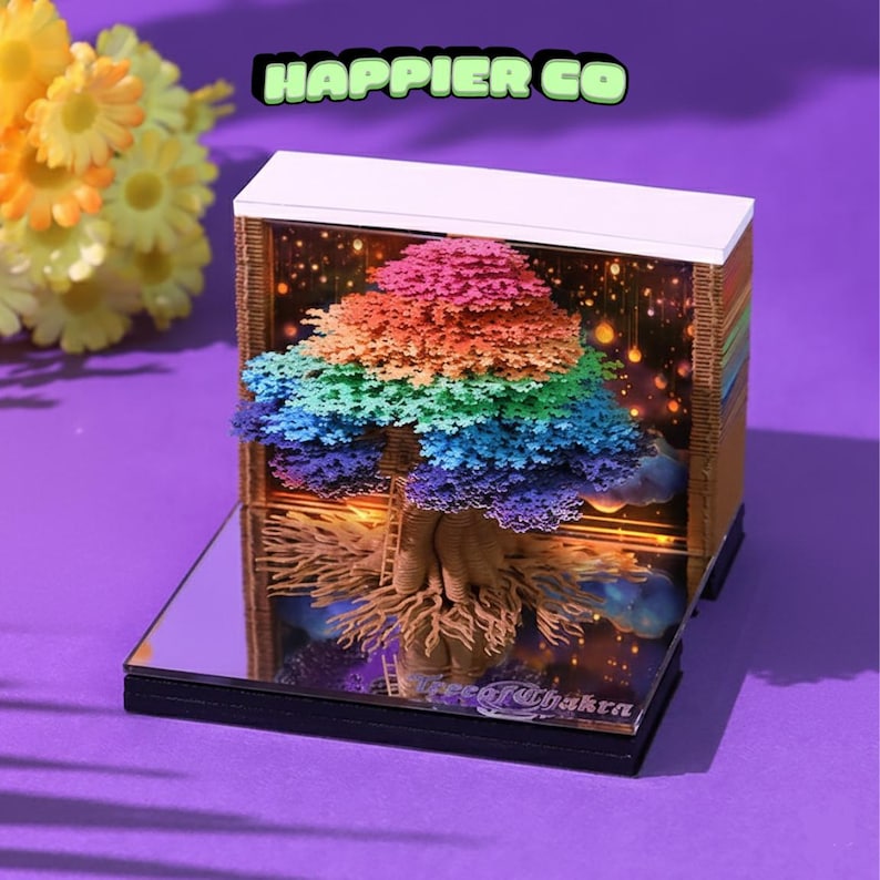 2026 3D Chakra Tree Paper Calendar Peel Away With Lights! - Etsy