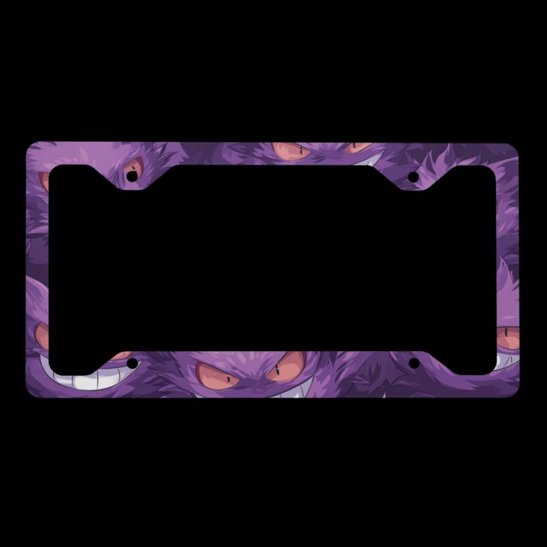 Gengar Gastly Haunter License Plate Frame | Pokemon Car Accessory Gift ...