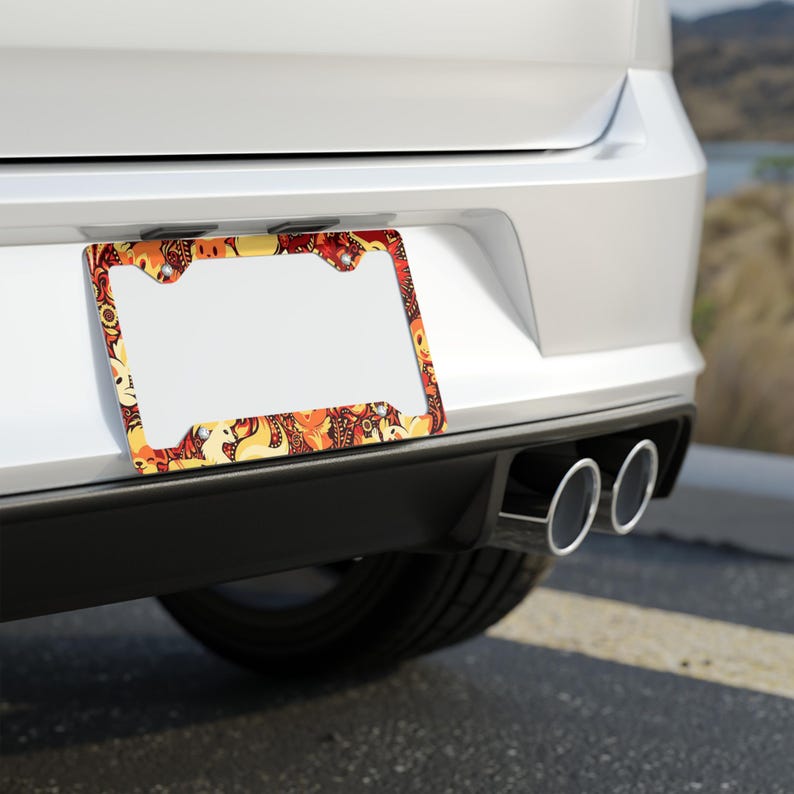 Pokemon Fire License Plate Frame, Charmander Ninetales Growlithe ...