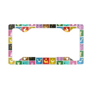 Eevee Evolutions License Plate Frame - Pokemon Car Accessory - Etsy