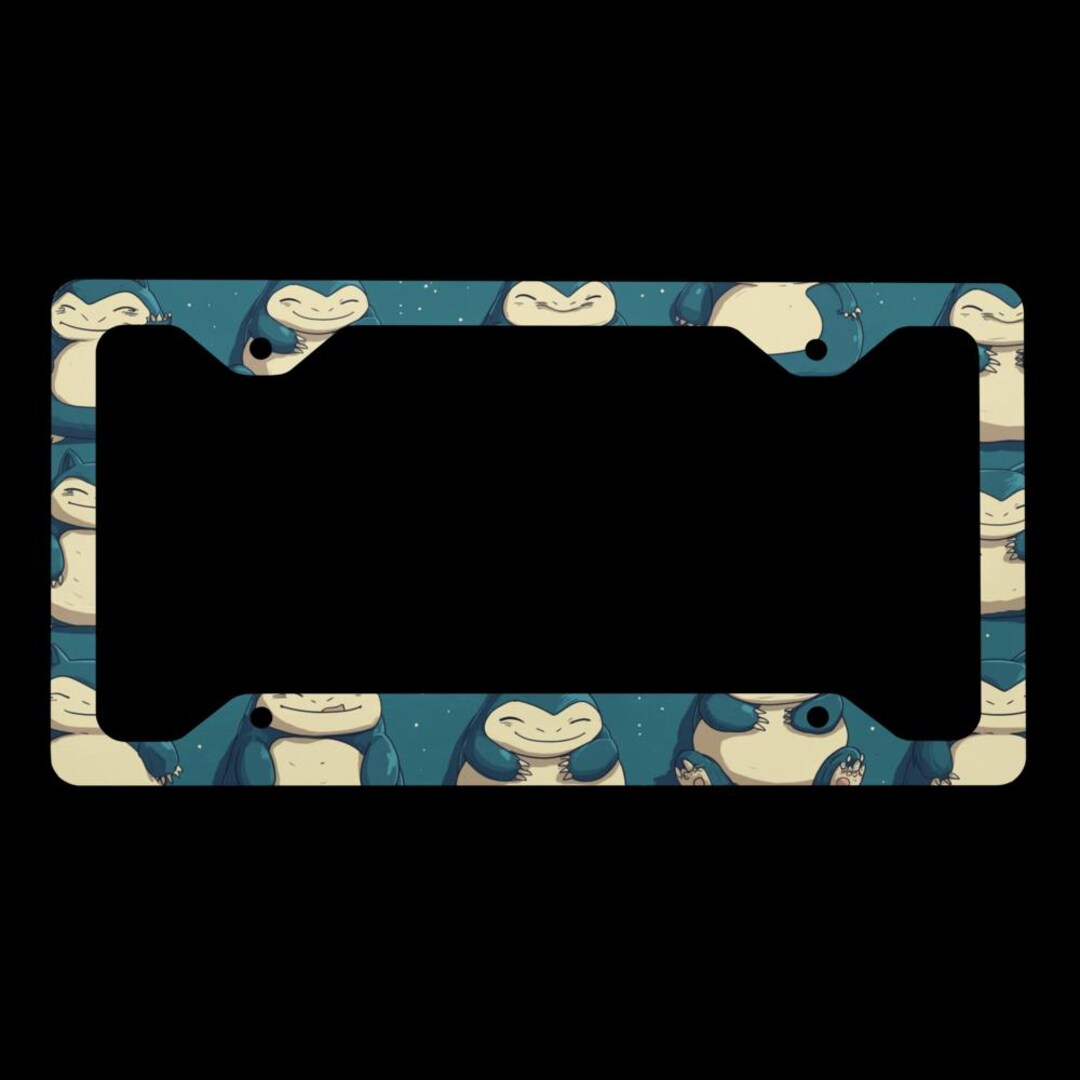 Snorlax License Plate Frame | Pokemon Car Accessory Gift - Etsy