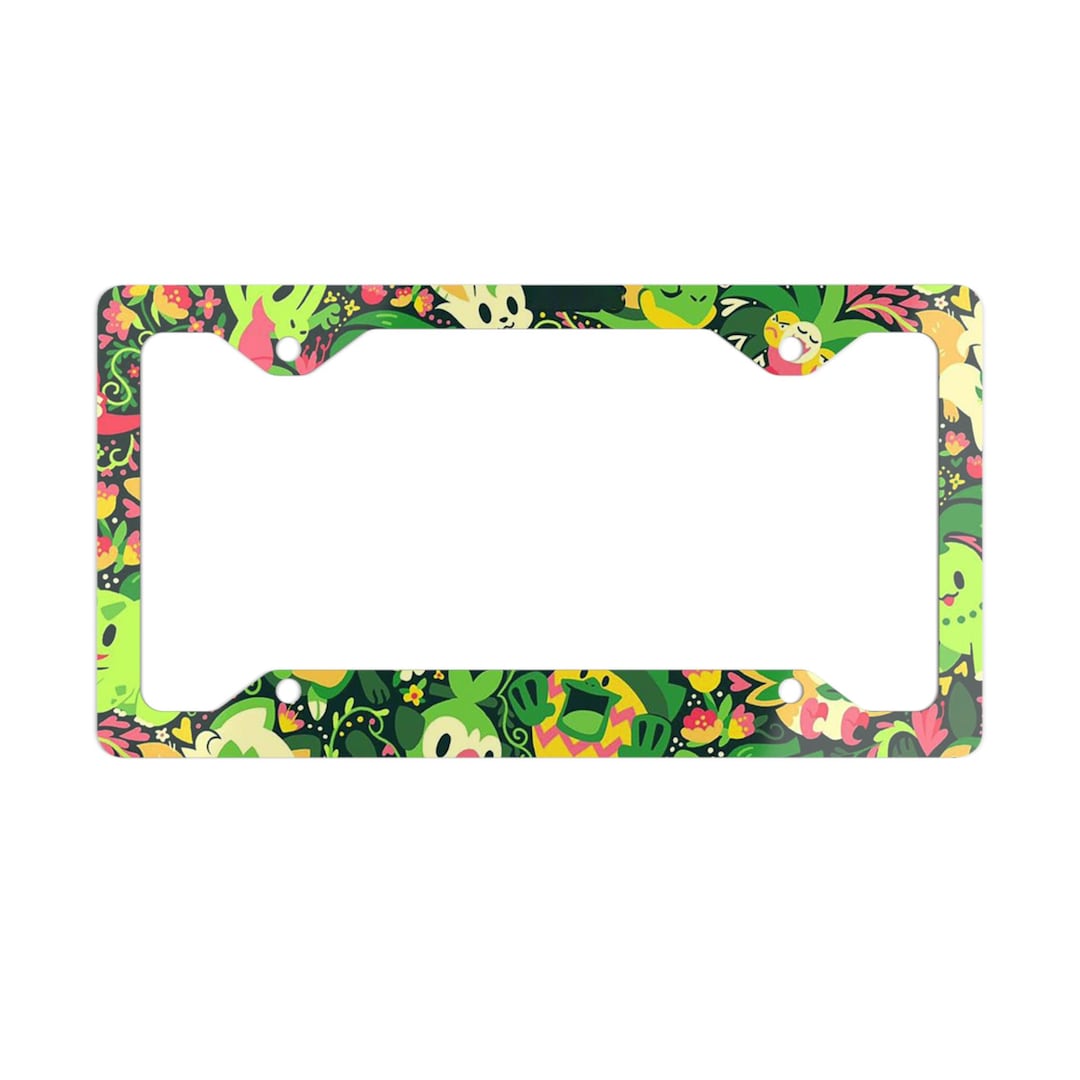 Pokemon Grass License Plate Frame, Anime Car Accessory - Etsy