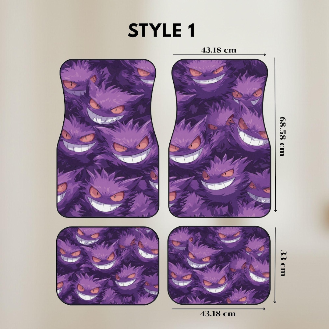 Gengar Pokemon Car Mats, Spooky Anime Auto Accessories - Etsy