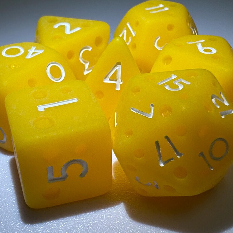 D&D Dice｜cheese Themed Dice Set | Silicone Polyhedral Dice Set, Dnd ...
