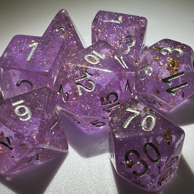 Baldur's Gate Cthulhu Game Dice｜purple DND Dice Set｜silicone Polyhedral ...