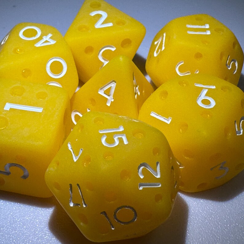 D&D Dice｜cheese Themed Dice Set | Silicone Polyhedral Dice Set, Dnd ...