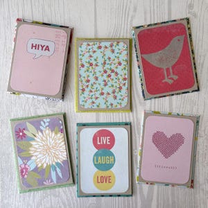 Mini Note Cards | Assorted Handmade Mini Note Cards | Small Cards and ...