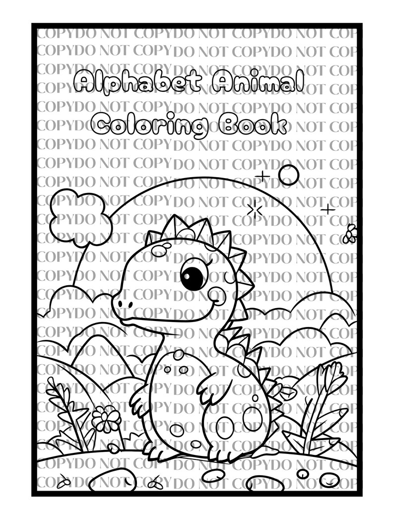 Digital Animal Alphabet Kids Coloring Book (prints) - Etsy Australia