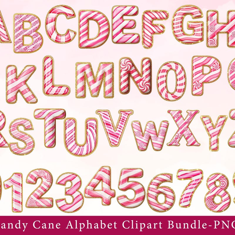 Red Candy Cane Letters - Etsy