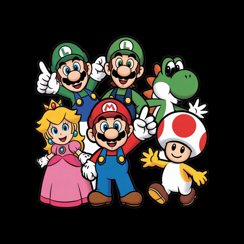 Super Mario PNG Bundle | Mario and Friends Clipart | Super Mario ...