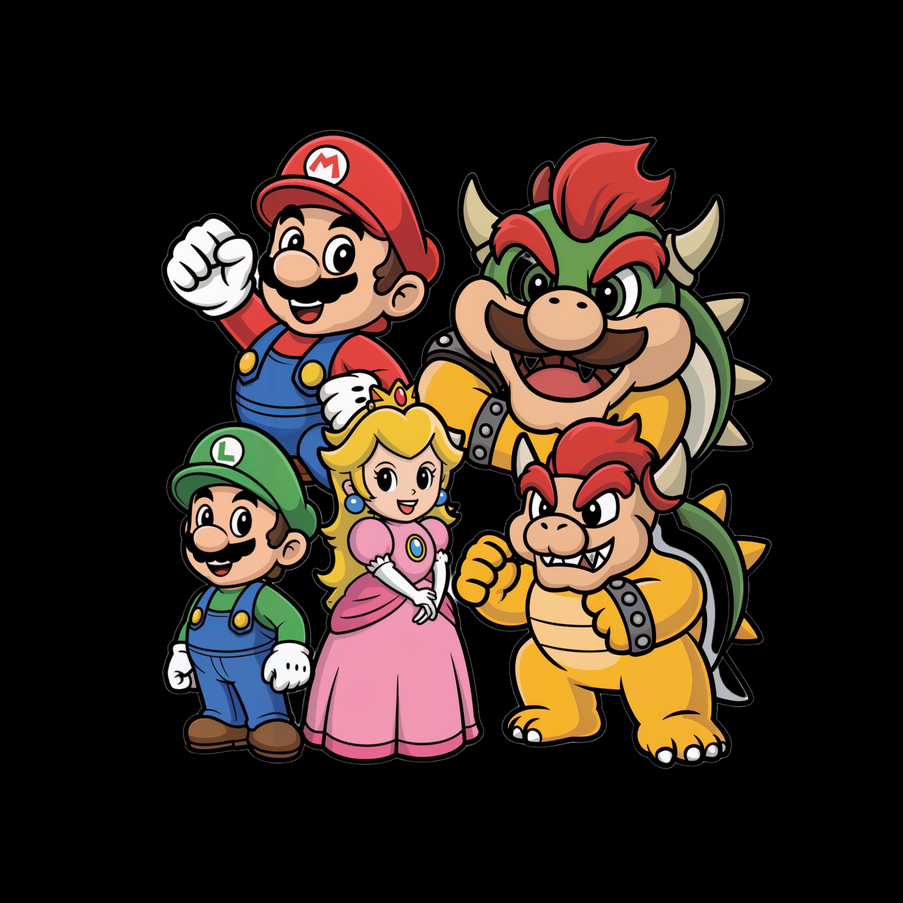 Super Mario PNG Bundle | Mario and Friends Clipart | Super Mario ...