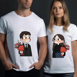 Matching Couple Shirts PNG, Couple Outfit Design, His and Hers PNG ...