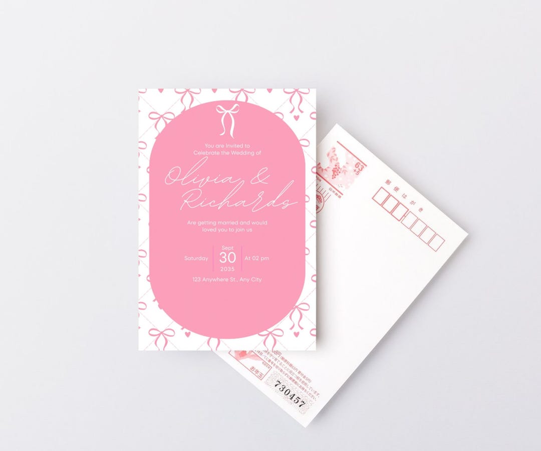 Wedding Invitation Card Template, Elegant Wedding Card Design ...