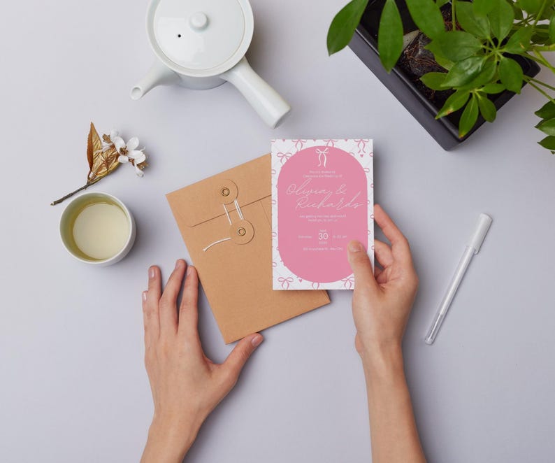 Wedding Invitation Card Template, Elegant Wedding Card Design ...