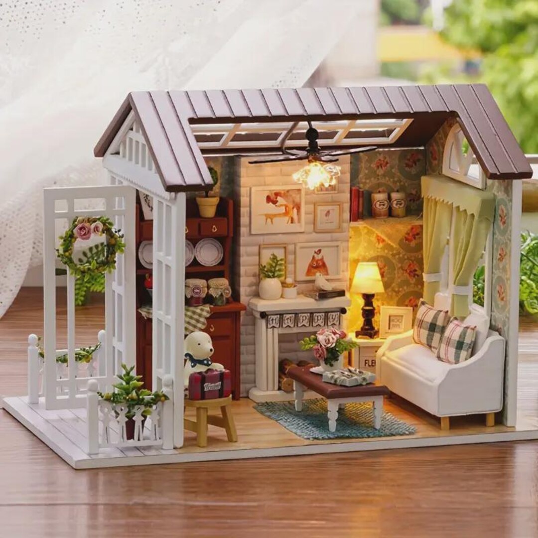 DIY Countryside Cottage Book Nook Kit – Miniature Dollhouse With LED - Etsy