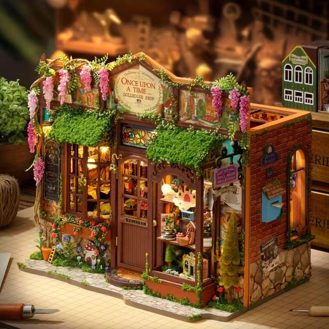 Fairy Tale Shop Book Nook Kit – Miniature Fantasy Scene With LED Lights ...