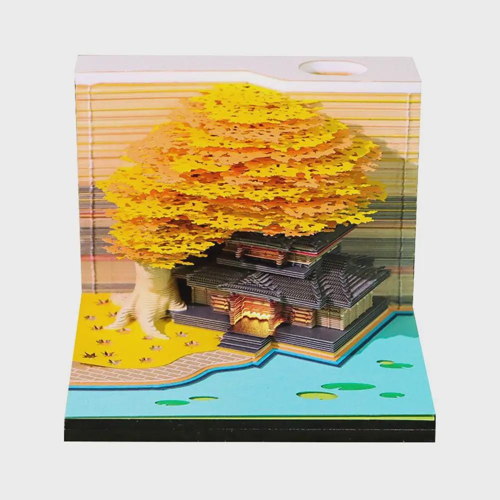3D Tear-off Calendar Sculpture – Handcrafted Paper Art in Acrylic Box ...