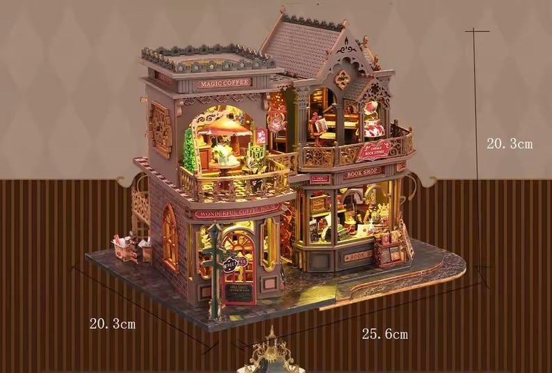 DIY Book Nook Kit – Letter Coffee Shop Miniature With LED Lights - Etsy