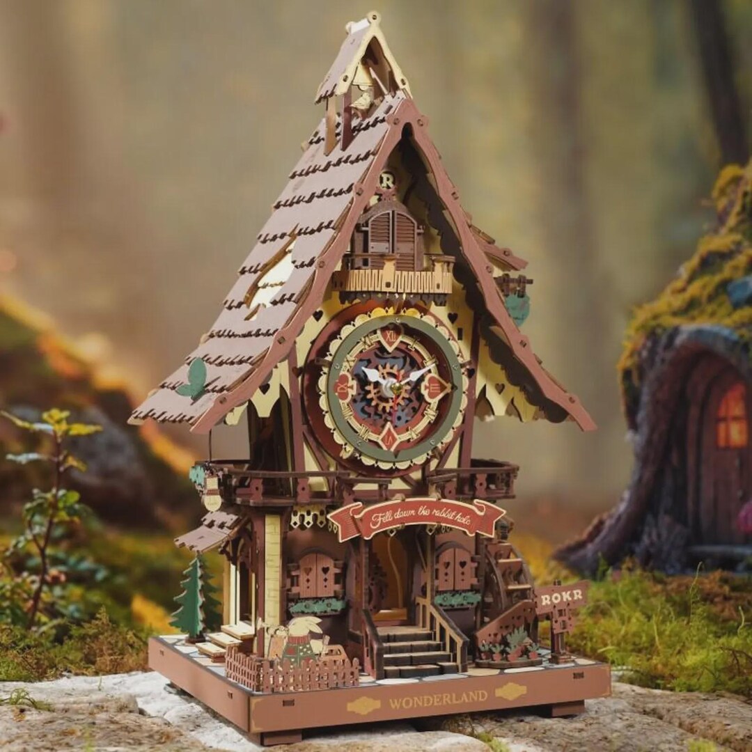 Cuckoo Clock 3D Wooden Puzzle – DIY Mechanical Model Kit With LED - Etsy
