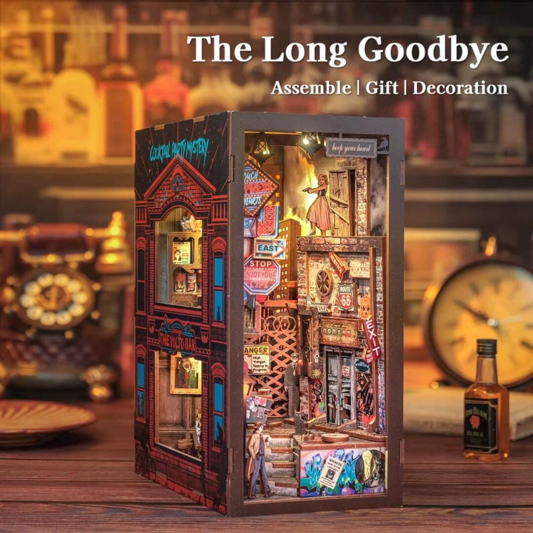 The Long Goodbye Book Nook – DIY Miniature Noir Street Scene With LED ...