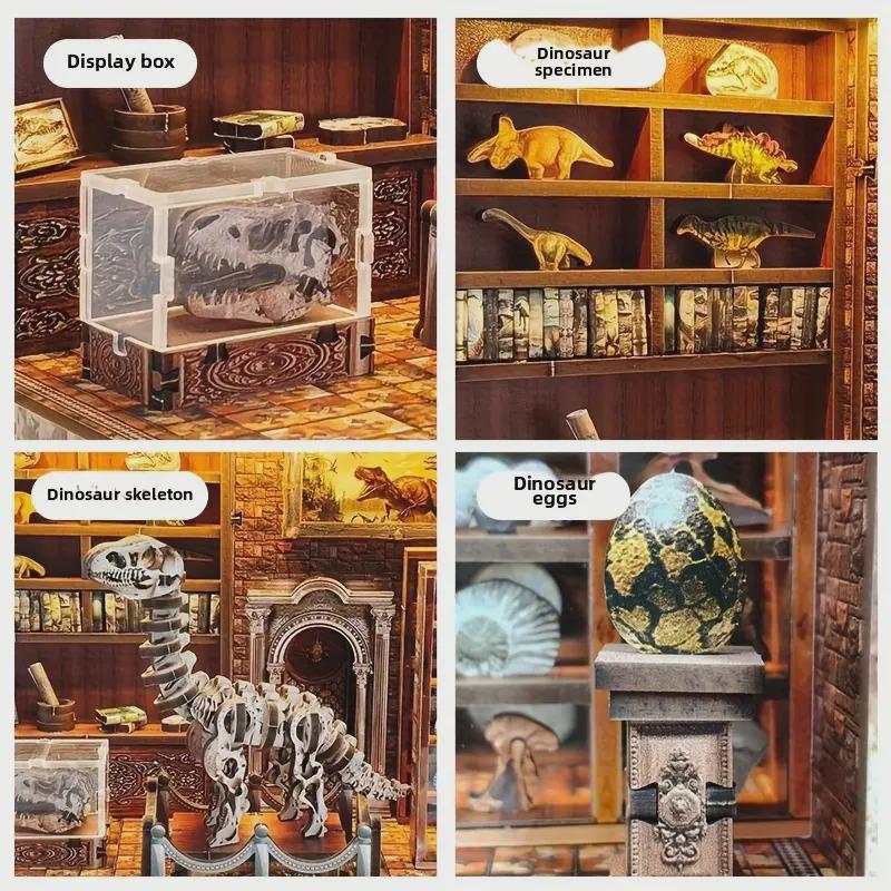 Dinosaur Museum Book Nook Kit – DIY Miniature Fossil Room With LED ...