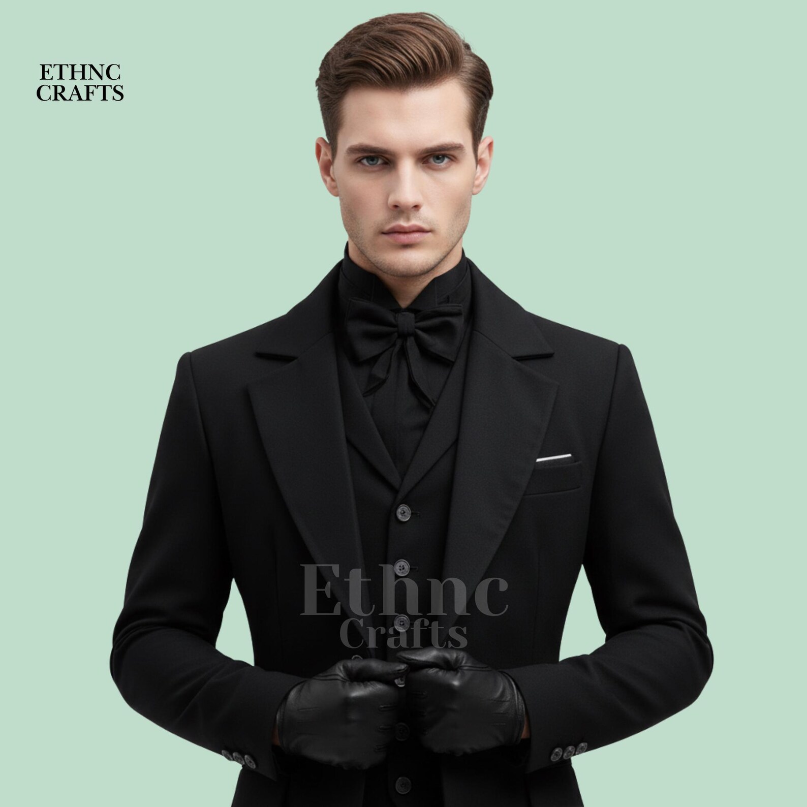 Gothic Victorian Tailcoat Suit | Black Steampunk Formal Coat for Men ...