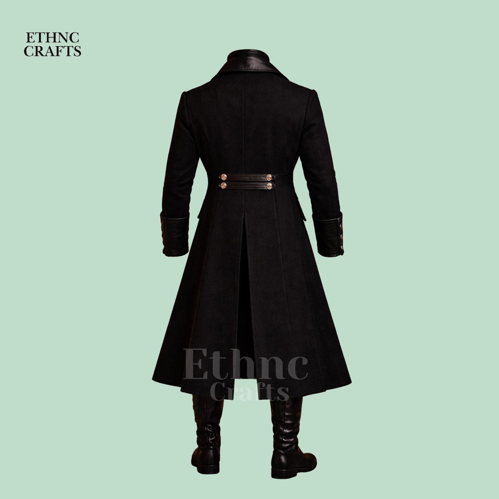 Men’s Gothic Victorian Coat | Steampunk Military Long Jacket | Vampire ...
