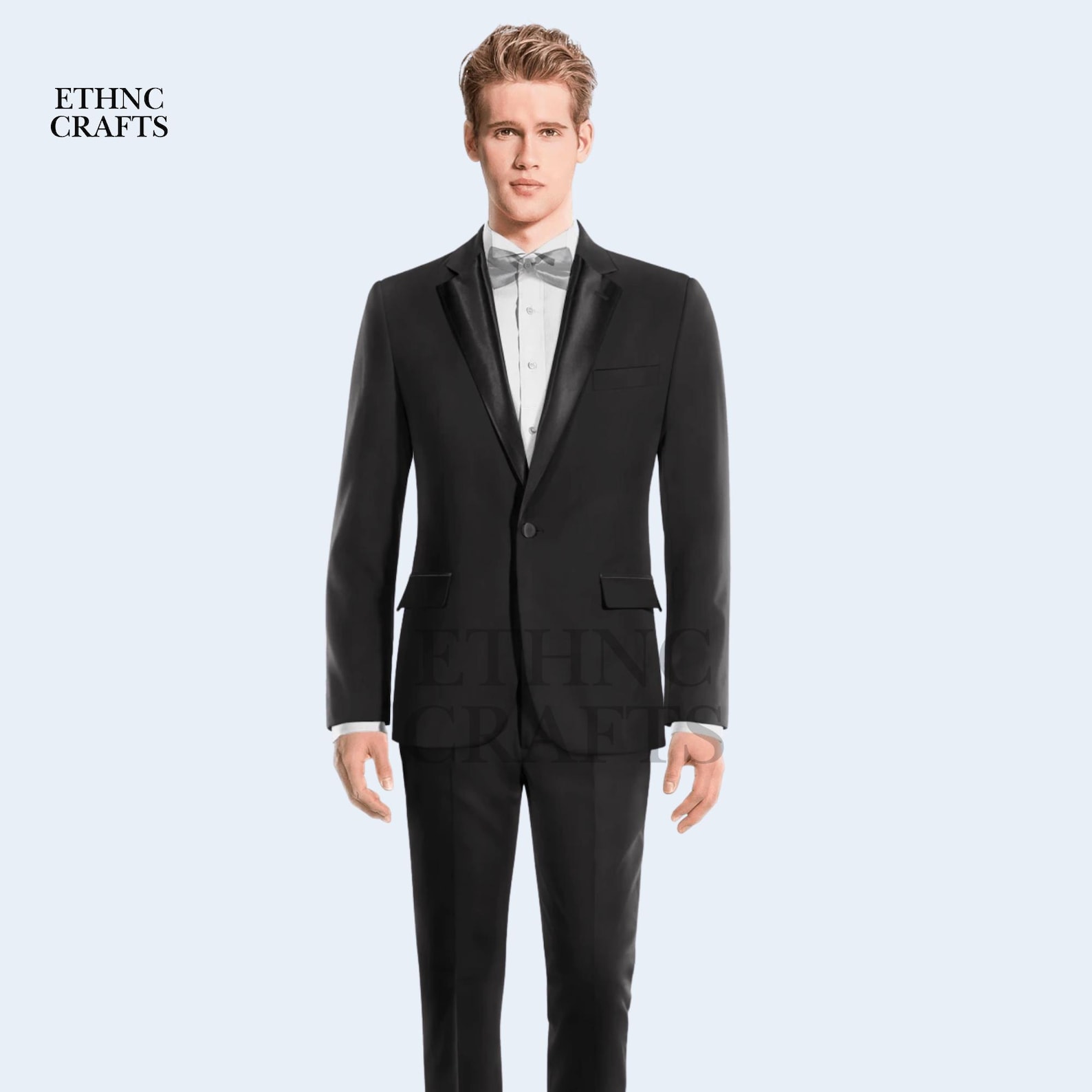 Black Men Tuxedo Suit | Custom Suit | Wedding Groom Tuxedo | Tailored ...