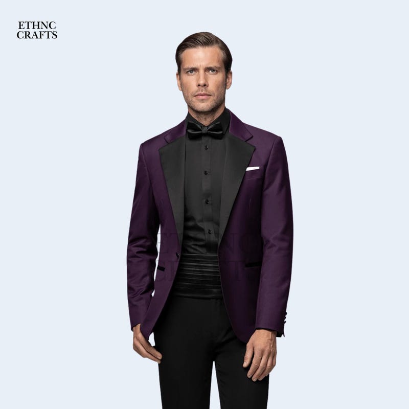 Purple Tuxedo Jacket - Etsy UK