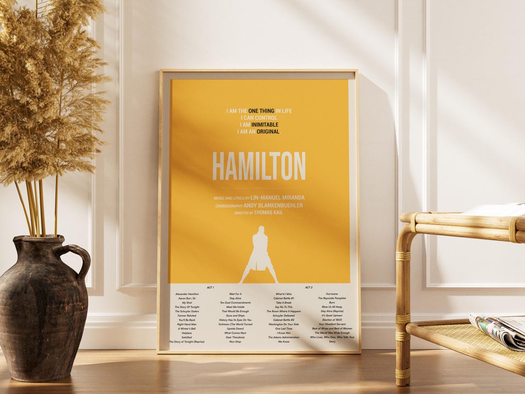 Hamilton Musical Poster Rolled Posters, Aaron Burr Design | Minimal ...