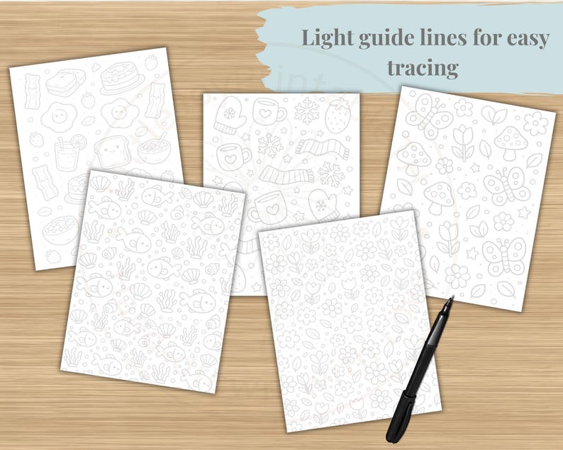 Doodle Tracing Book – 20 Easy Pages for Beginners (printable PDF ...