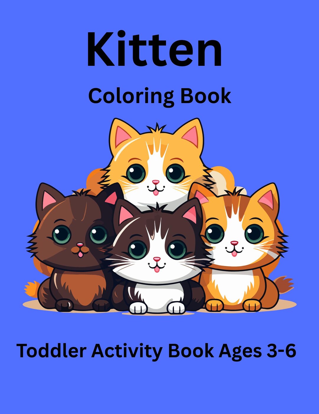 Kitten Coloring Book Printable | Cute Cat Coloring Pages for Kids ...