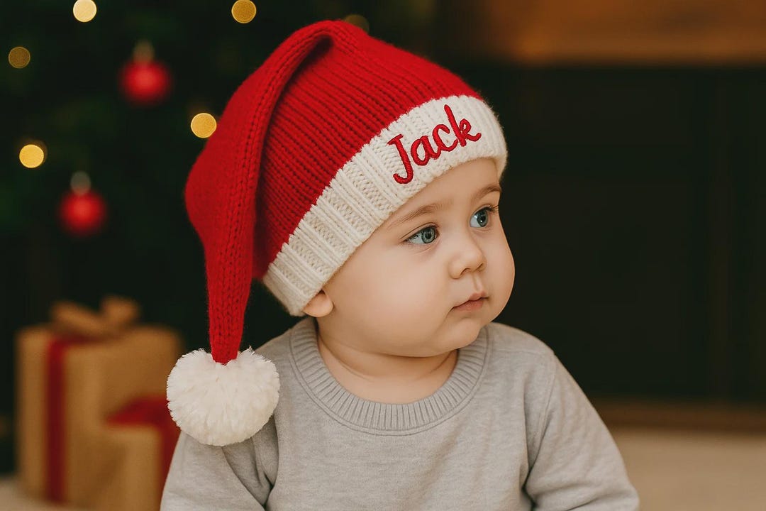 Personalized Baby Santa Hat, Custom Santa Hats, Personalized Santa Hat ...