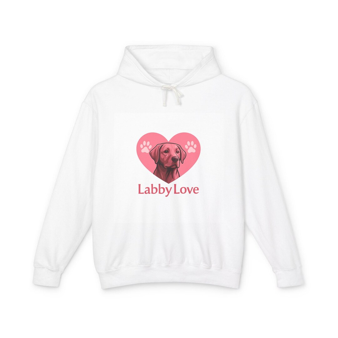 Labby Love Labrador Heart Hoodie | Dog Paw Graphic Sweatshirt - Etsy