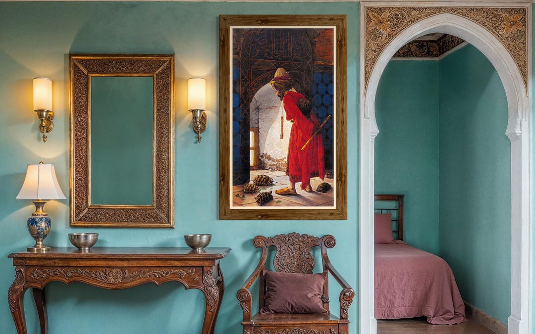 Osman Hamdi Bey ‘the Tortoise Trainer’ – Orientalist Wall Art, Vintage ...