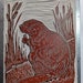 Beaver Linocut - Etsy