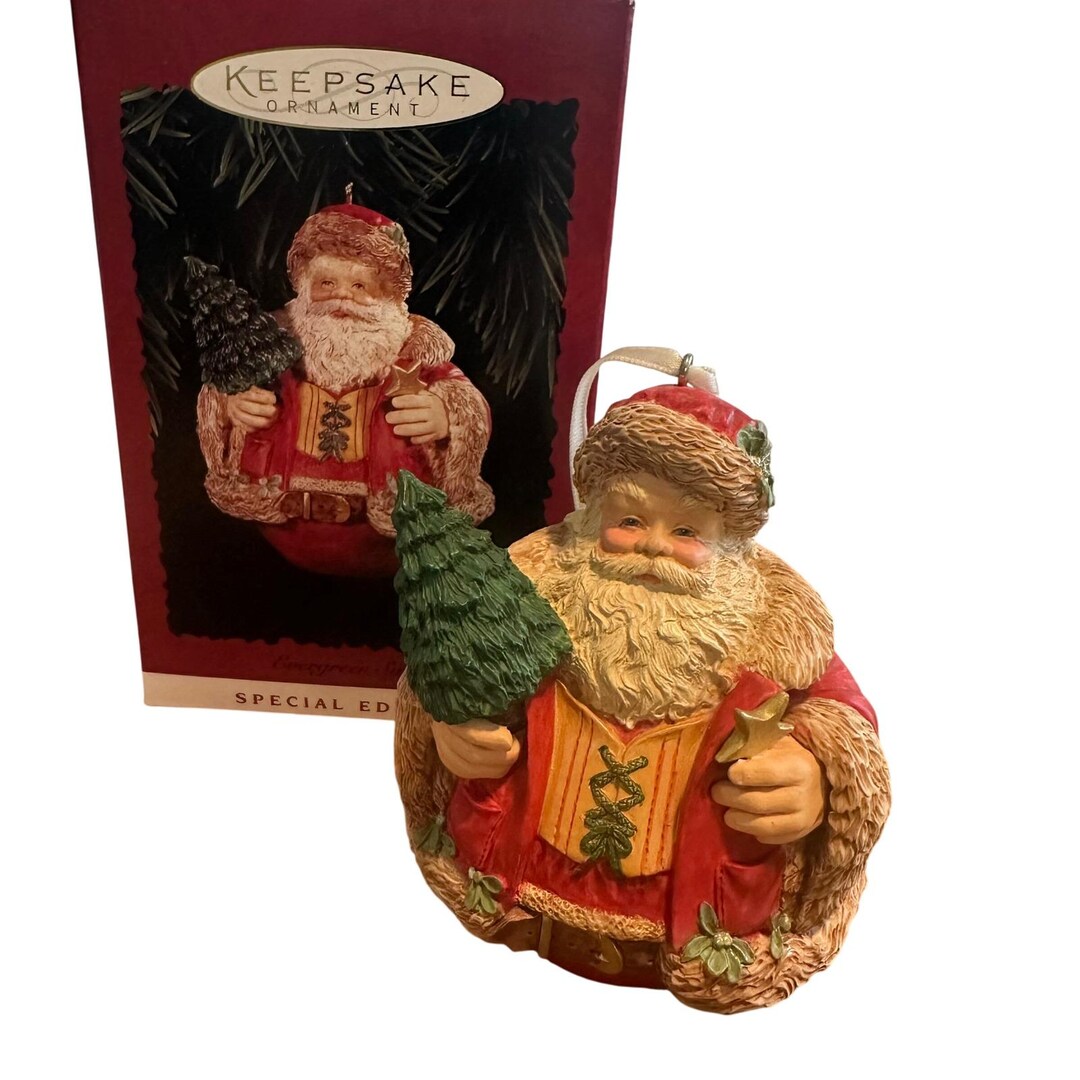 1996 Hallmark Keepsake Evergreen Santa Special Edition Ornament - Etsy