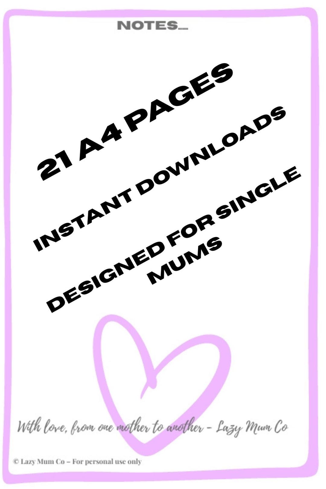 Single Mum Life Planner Bundle: Budget & Debt Tracker (PDF) - Etsy