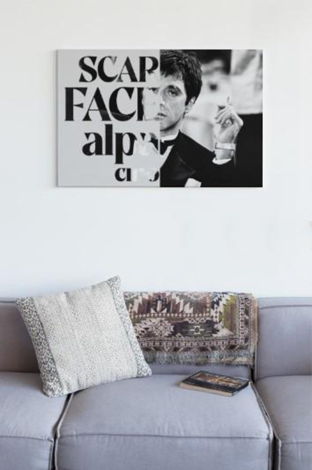 Scarface Wall Table and Poster / 2 Pieces Horizontal Wall Paintings ...
