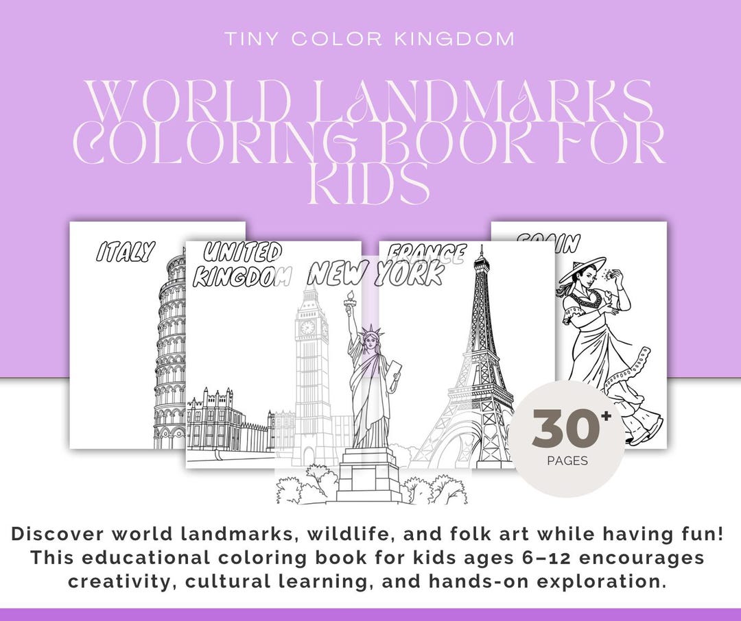 World Landmarks Coloring Book for Kids – World Adventures: Landmarks ...