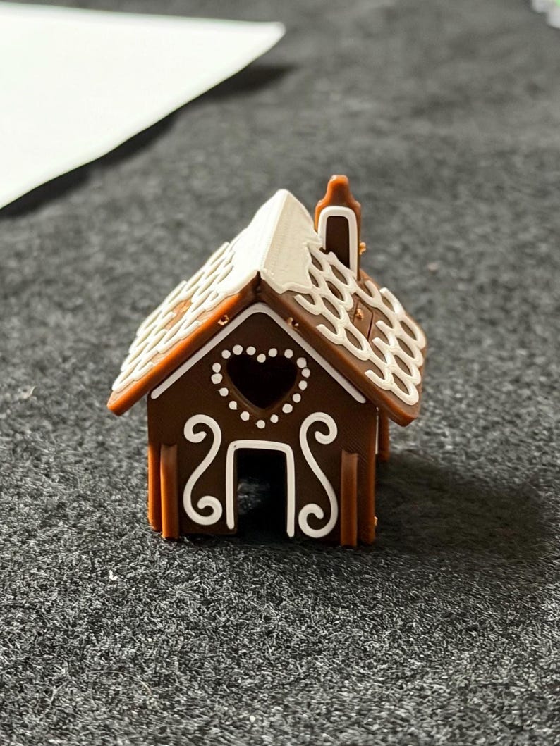 3D Printed Gingerbread House Kit - Unassembled Holiday Model- Stocking ...