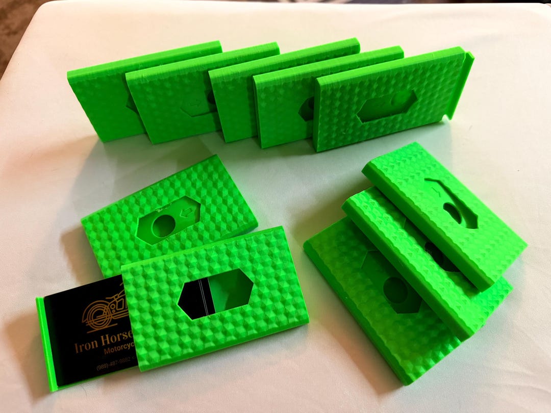 3D Printed Business Card Holder- Modern Hex Cutout Design, Durable ...