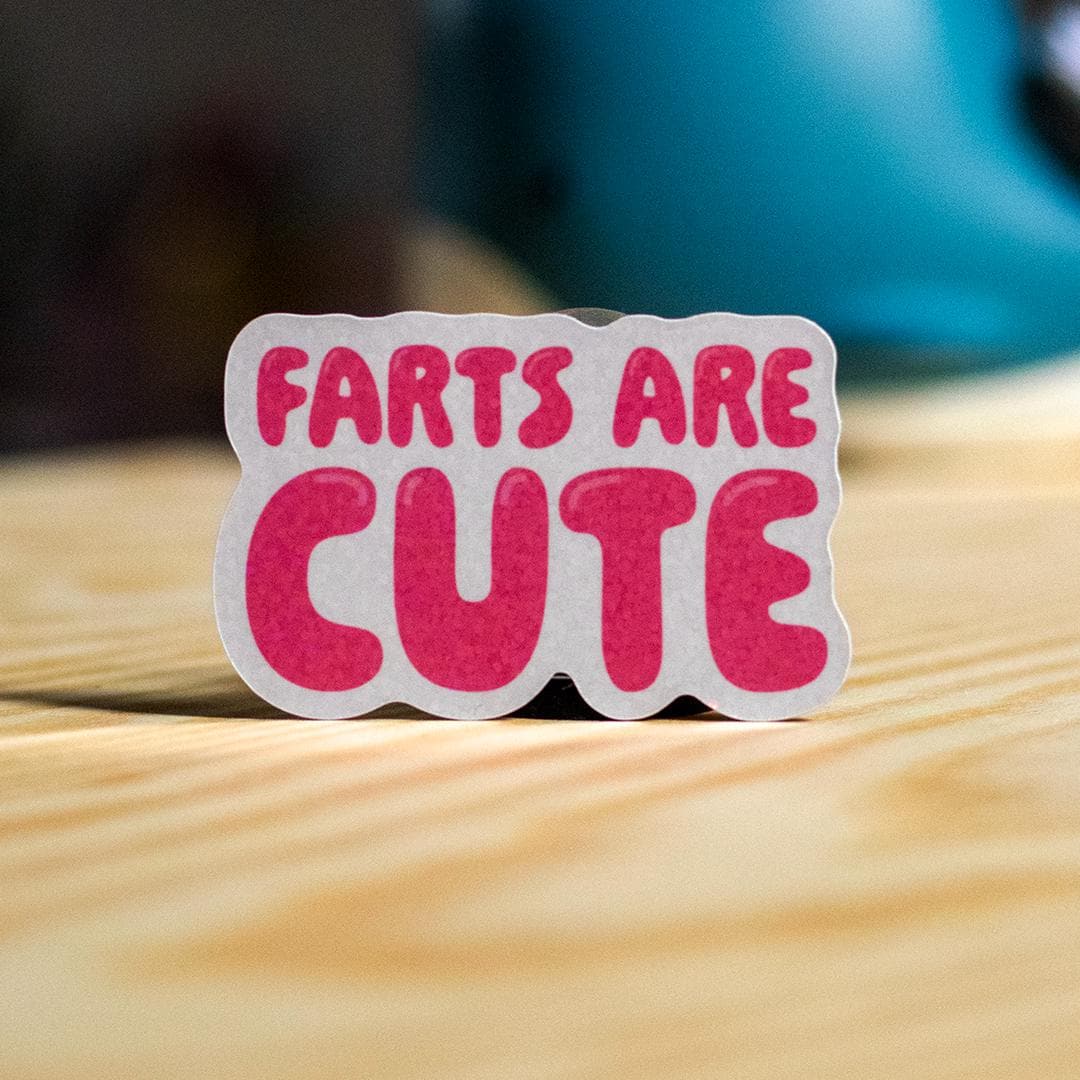 Farts Are Cute Glitter Sticker / Holographic Sticker / Funny Sticker - Etsy