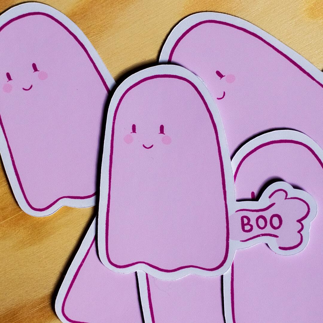 Ghost Boo Farting Vinyl Sticker / Cute Ghost Sticker / Spooky ...