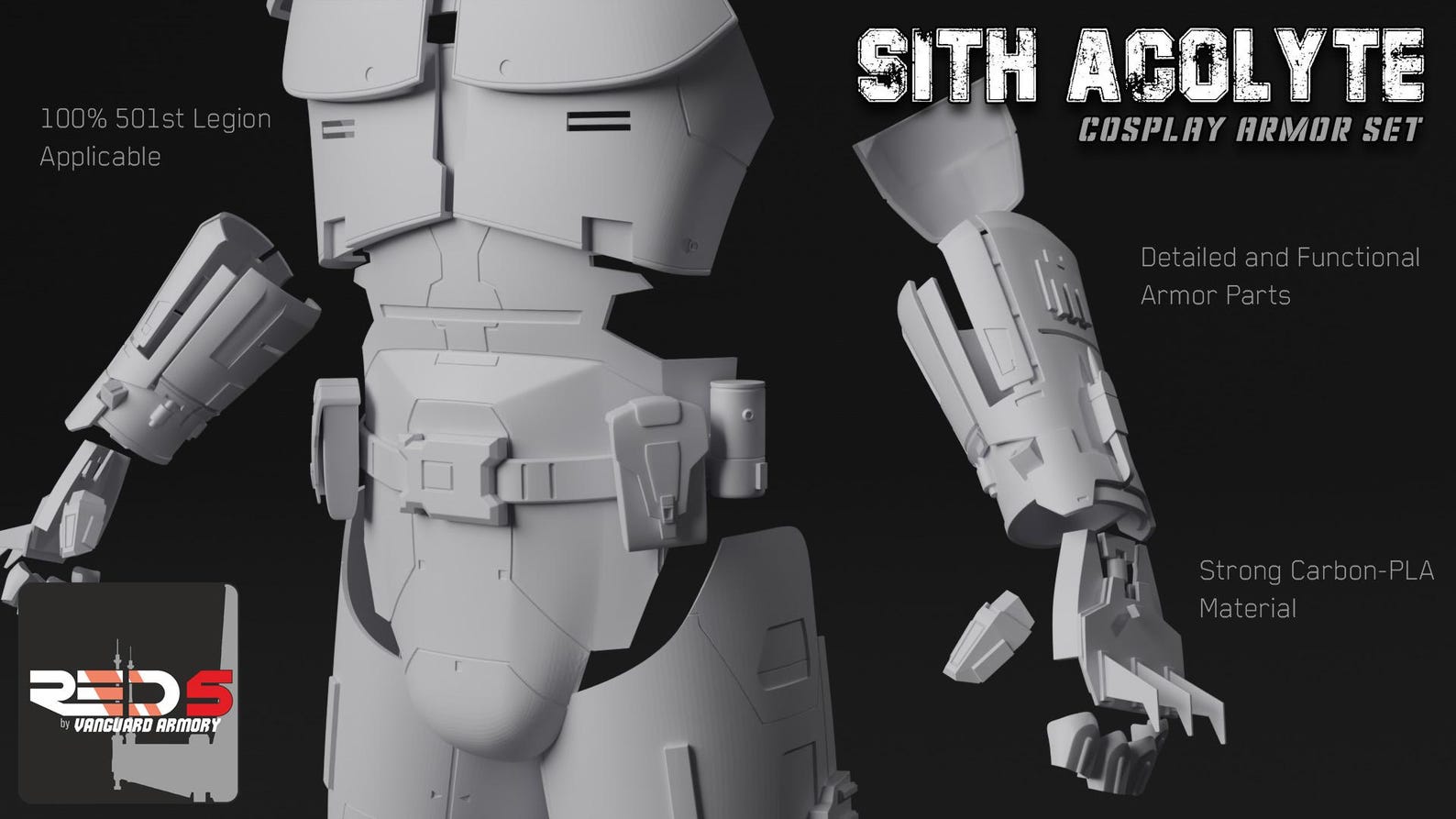 Star Wars Sith Acolyte Cosplay Armor | Custom 3D Printed Costume Set - Etsy