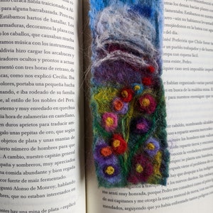 Felted Bookmark1 Anniversary Gift 7 Years. 7.5x2 Readers' Gift. Free ...