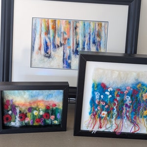 Wool Painting Needle Felted Wool Art. 6x7one of a Kind Textile Art - Etsy